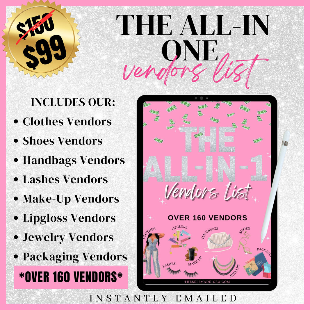 Vendors Lists – The Self Made CEO